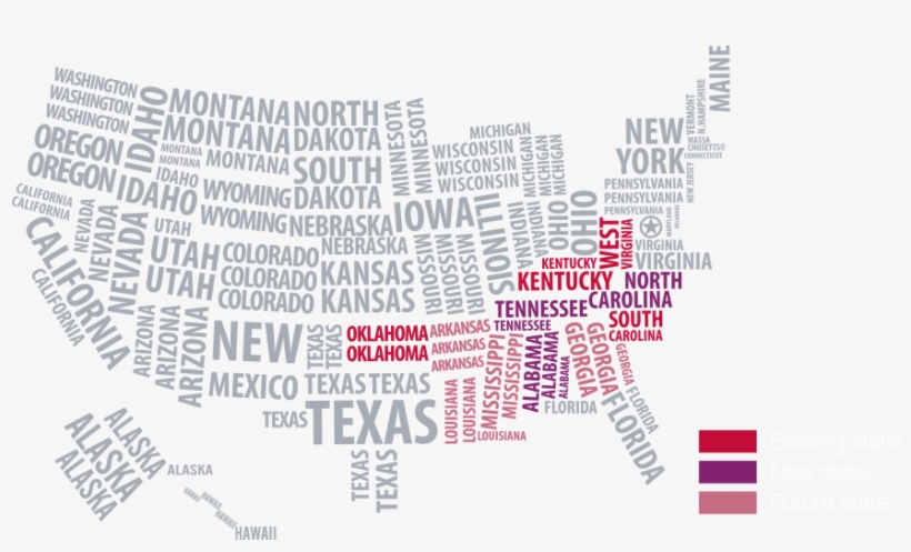 Map Showing The States Where Provide Has Had An Impact PNG Image ...