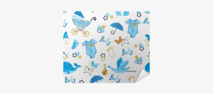 Baby Shower Boy Seamless Pattern - Vector Graphics PNG Image ...
