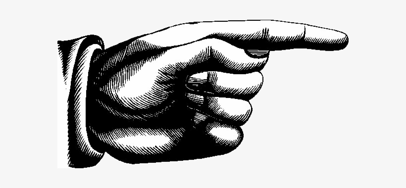 Found A Copy Of Jon's Pointing Hand - Object To Your Right PNG Image ...