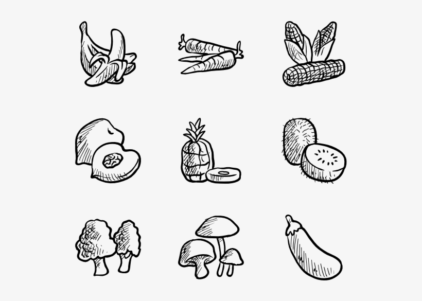 Vegetable And Fruits - Vegetables Icon Transparent Background PNG Image ...