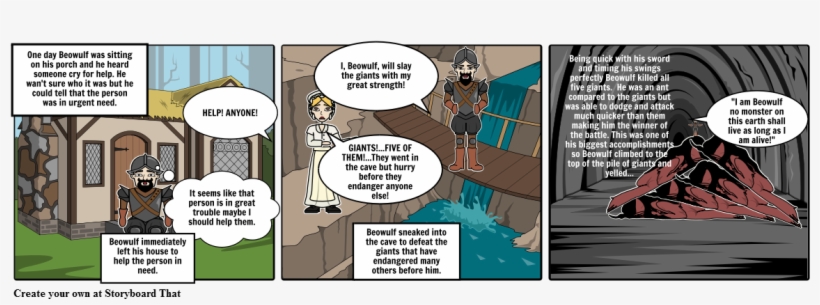 Beowulf And The Five Giants - Comics PNG Image | Transparent PNG Free ...