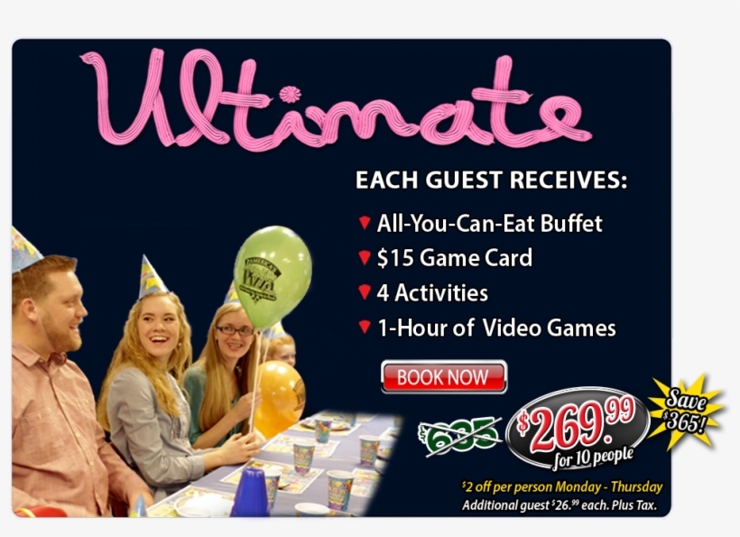 Our Birthday Bash Package Is Only Available Monday PNG Image ...