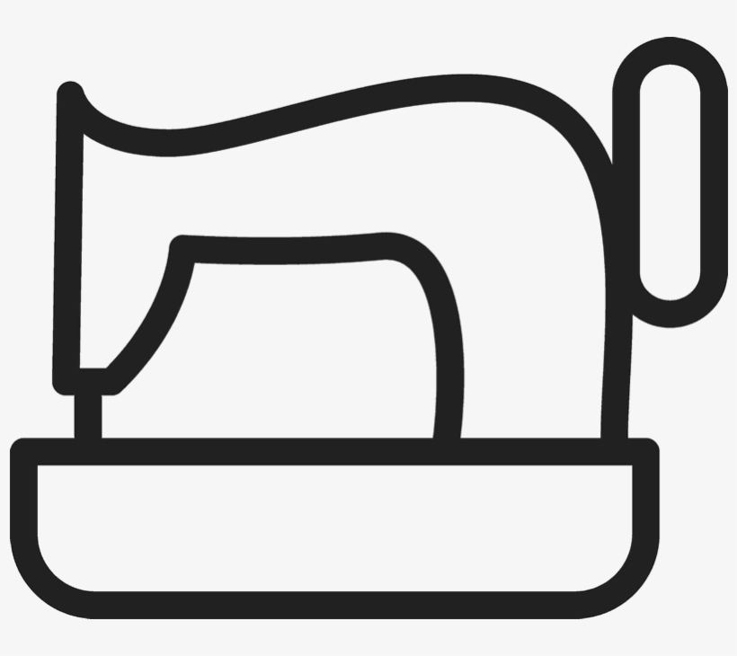 Sewing Machine Outline Rubber Stamp PNG Image | Transparent PNG Free ...
