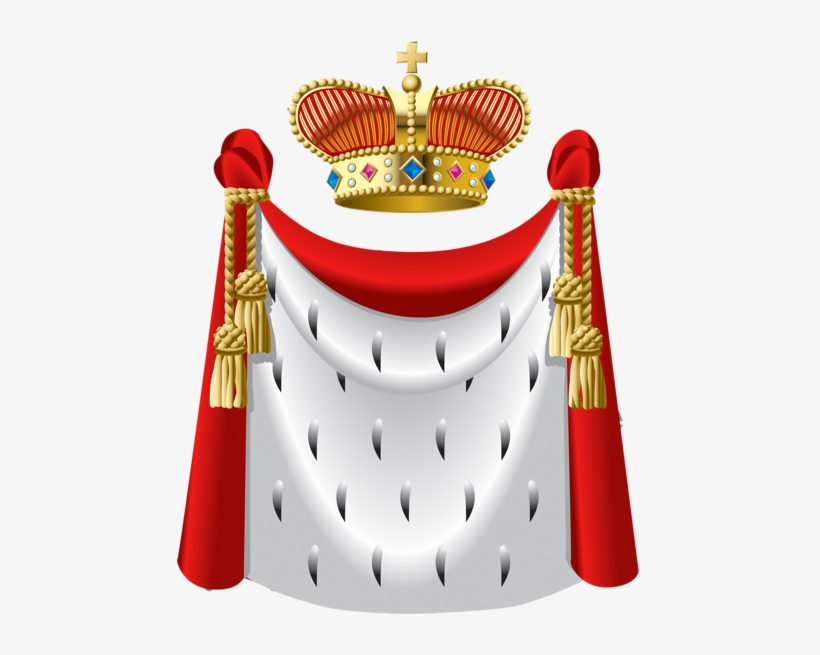 Digital Kings Robe Crown Art Red Kings Robe & - King Cape Png PNG Image ...