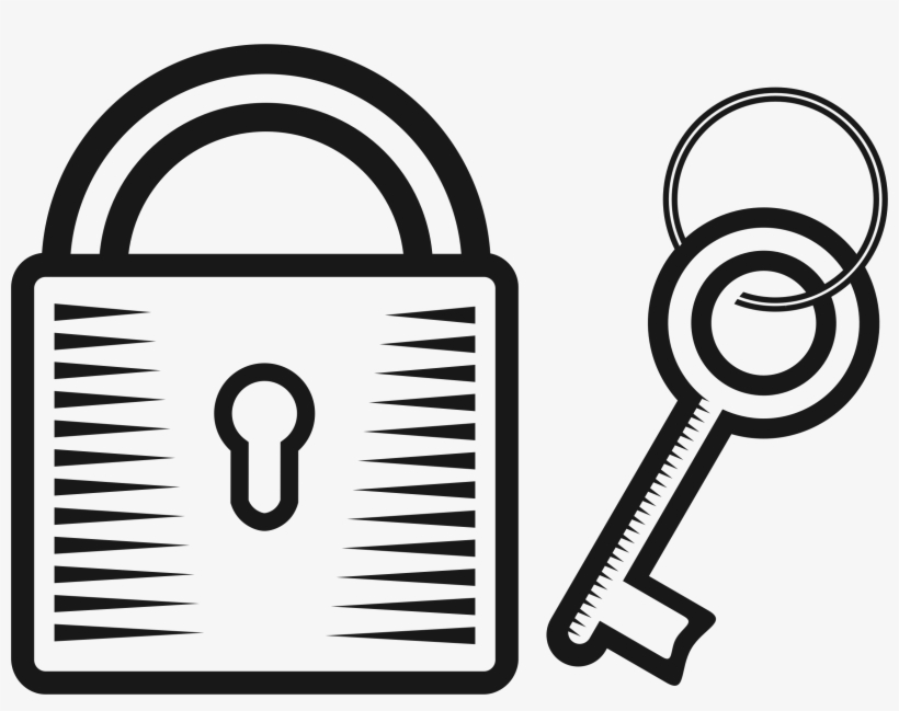 Big Image - Lock Clipart Black And White PNG Image | Transparent PNG ...
