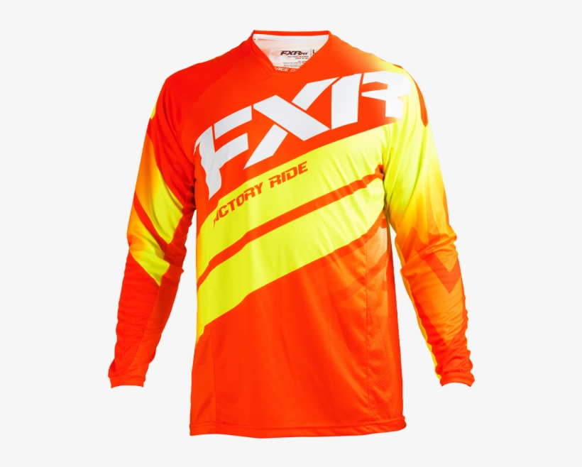 Fxr Mission Mx Jersey Nuke Red/hi-vis/white PNG Image | Transparent PNG ...