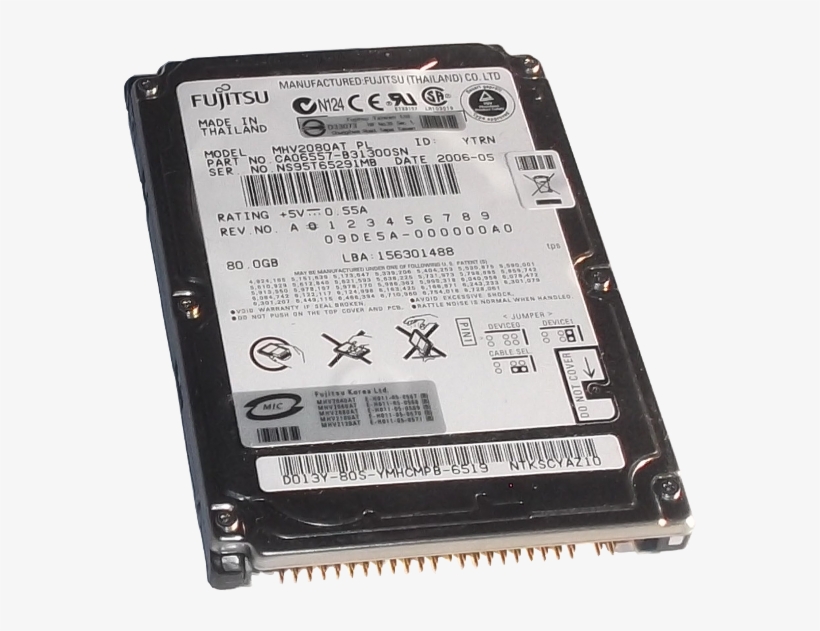 Laptop 80gb Pata Ide Internal Hard Drive Tested Good PNG Image ...