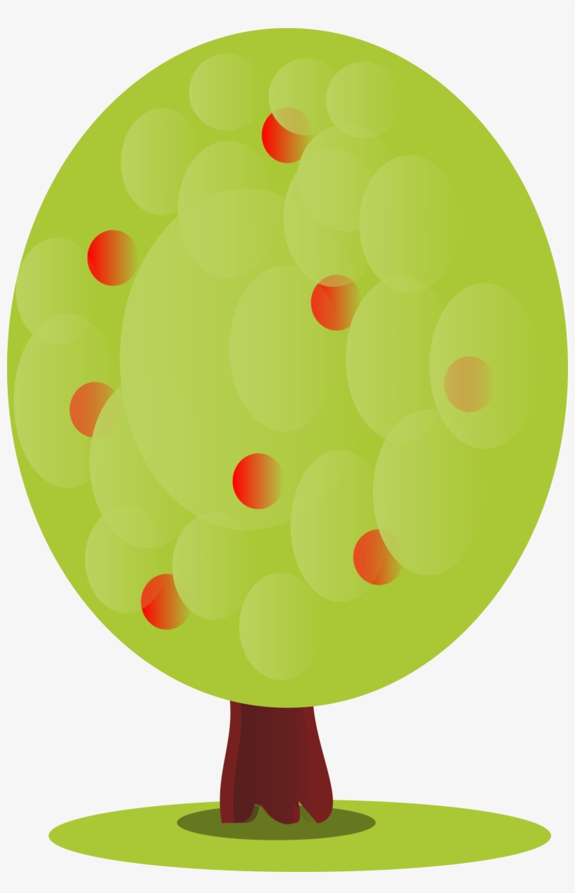Download Red, Apple, Fruit, Tree, Cartoon, Fruits, Trees - Portrait Of ...