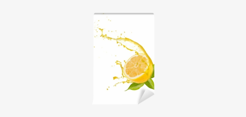 Lemon Slice With Splash, Isolated On White Background - Stock ...