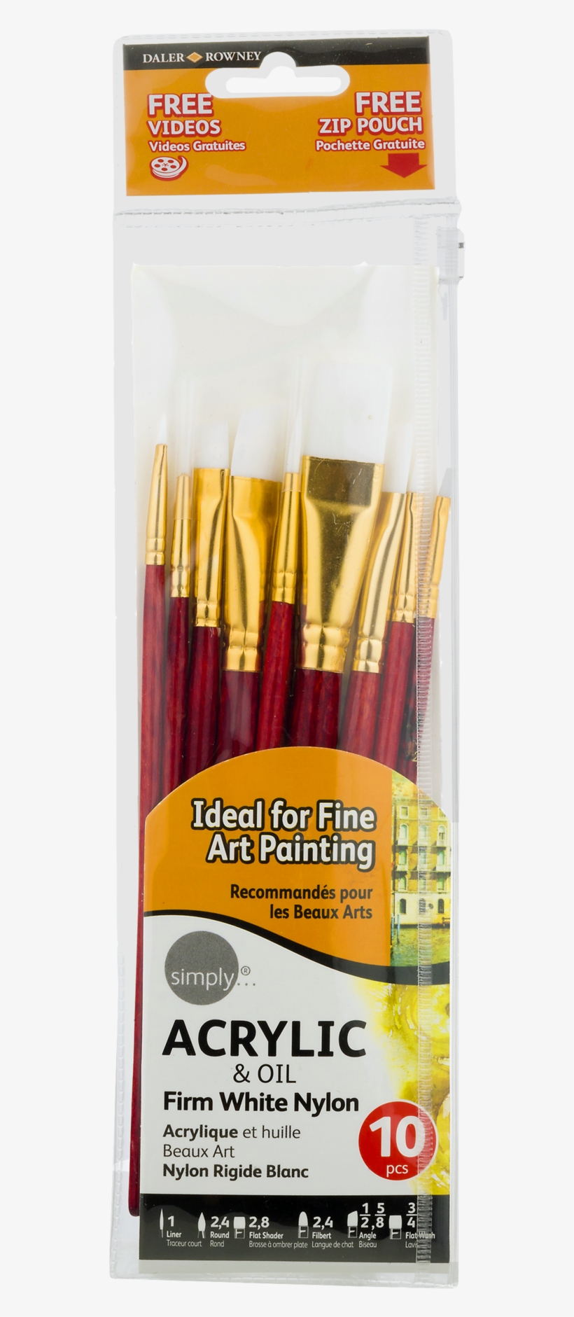 Simply Brown Nylon 10-piece Detail Brush Set Available - Paint Brush ...