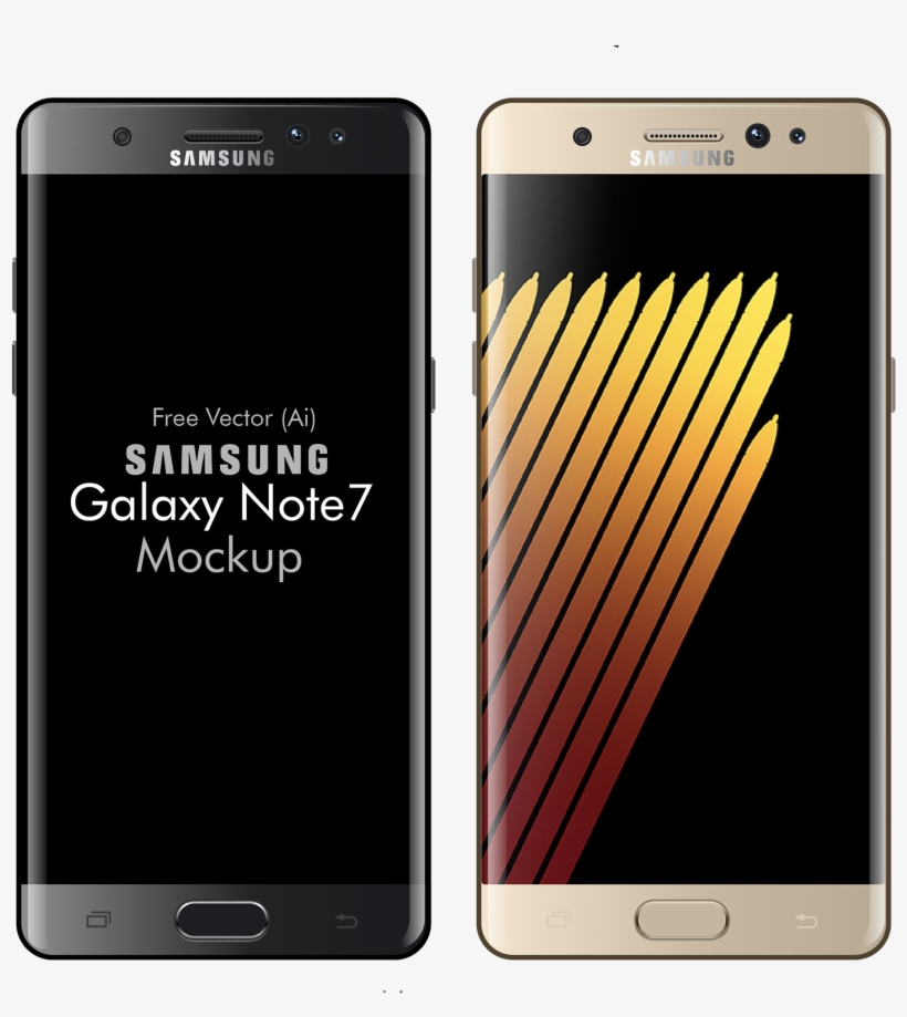 Free Vector Samsung Galaxy Note 7 Mockup In - Samsung S7 Mockup Png PNG ...