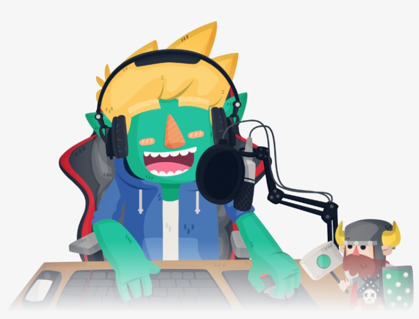 Download Streamer Handbook - Cartoon | Transparent PNG Download | SeekPNG