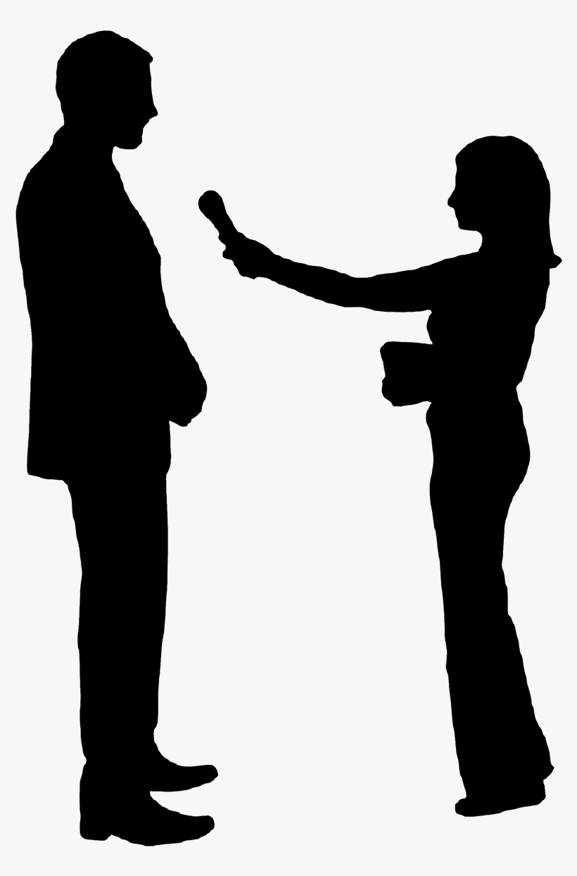 Silhouette,people Communication, - Interview Silhouette Png PNG Image ...