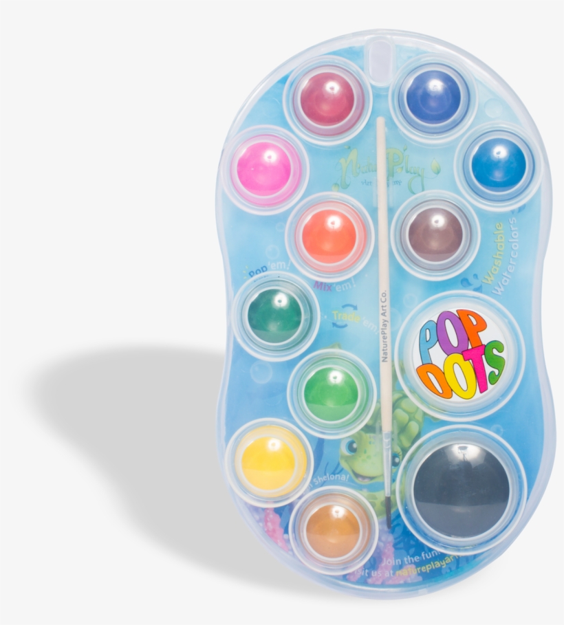 Download Watercolor "pop Dots" Paint Trays With Wooden Brush ...