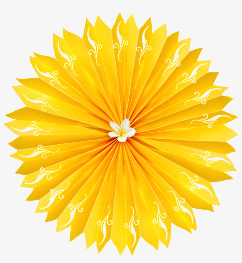 Download This Graphics Is Golden Folding Fan Flower Png Transparent ...