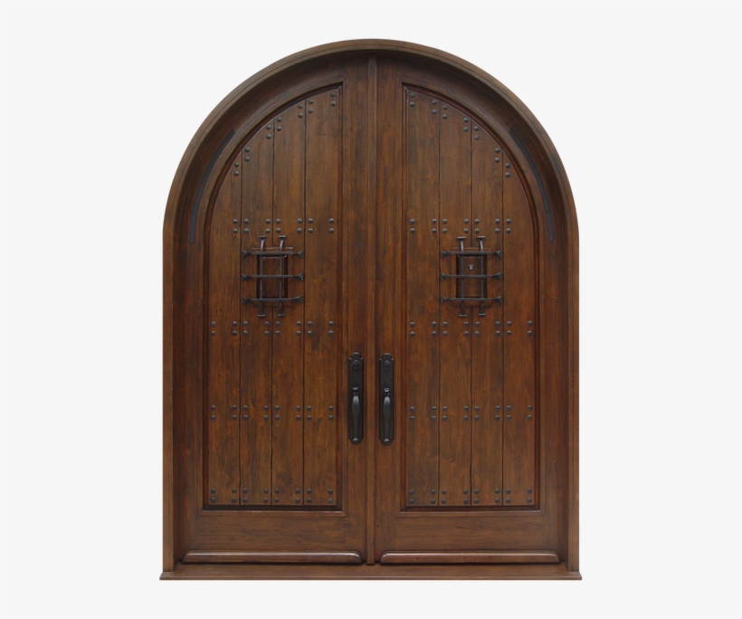A Traditional “castle” Door Compliments This Stone - Home Door PNG ...