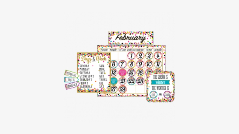 Download Confetti Calendar - Bulletin Board | Transparent PNG Download ...