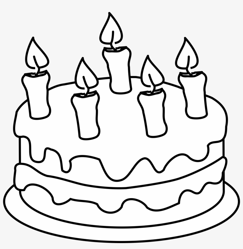Birthday Cake Png - Outline Images Of Cake PNG Image | Transparent PNG ...