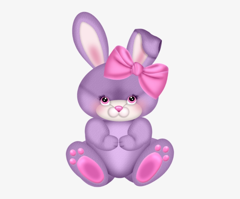 Purple Free Picture Pictures Png Bunny With - Girl Easter Bunny Clipart ...