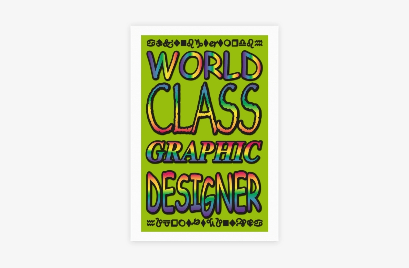 World Class Graphic Designer Poster - Greeting Card PNG Image ...