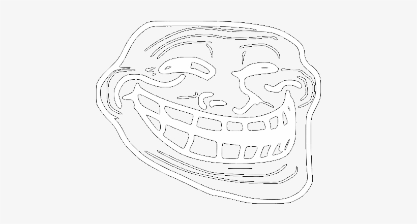 Troll Face - Troll Face White Png PNG Image | Transparent PNG Free ...