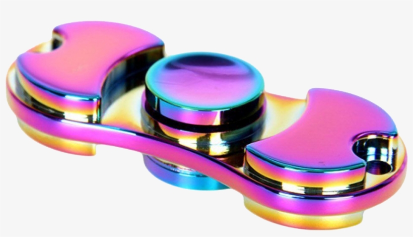 Rainbow Dual Fidget Spinner - Fidget Spinner 2 Sides PNG Image ...