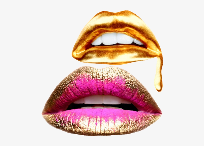 Gold Glitter Lips Png | Lipstutorial.org