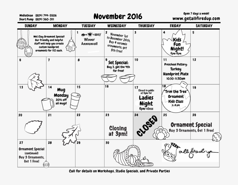 November 2016 Calendar Front - Diagram PNG Image | Transparent PNG Free ...