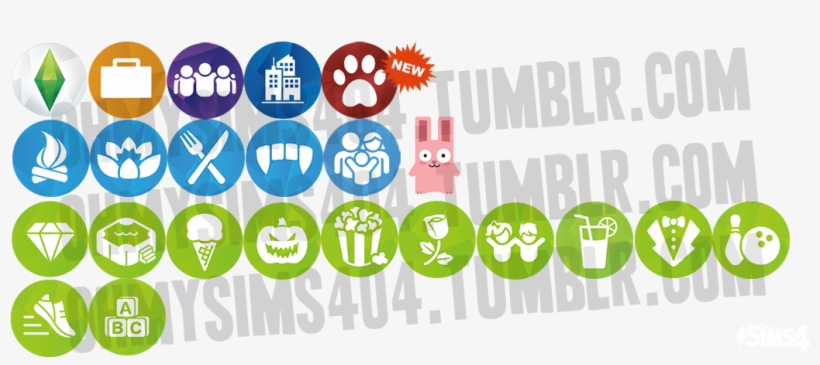 Sims 4 Icons Png Png Freeuse Download - Sims 4 Pack Symbols PNG Image ...