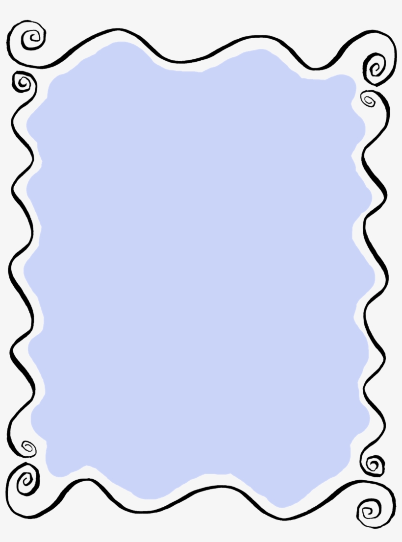Free Pattern Borders - Png Blue Doodle Frame PNG Image | Transparent ...