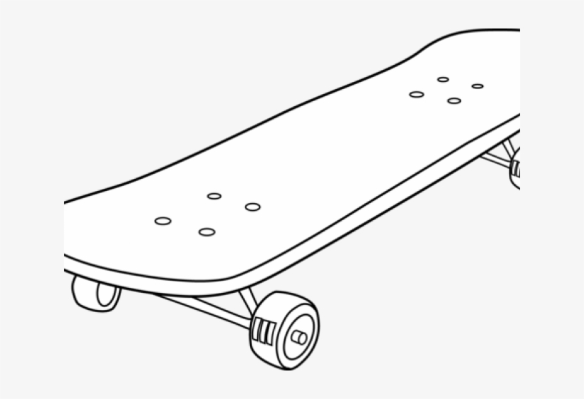 Drawn Skateboard Black And White PNG Image | Transparent PNG Free ...