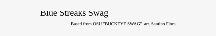 Blue Streaks Swag Sheet Music For Flute, Clarinet, PNG Image ...