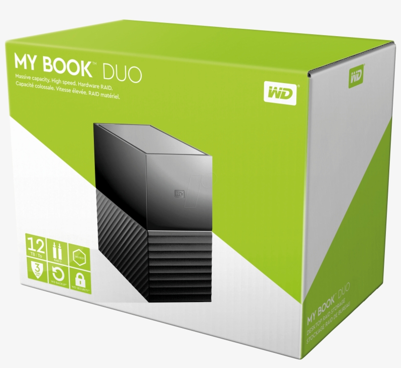 Wd 12tb My Book Duo Desktop Raid Western Digital Wdbfbe0120jbk-eesn PNG ...