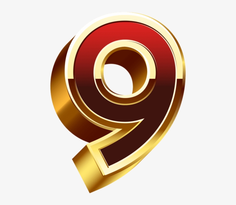 Download Nine Gold Red Number Png Clipart Png Photo PNG Image ...