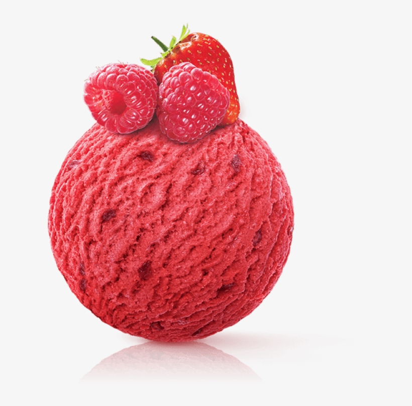 Raspberry Strawberry Sorbet - Strawberry Raspberry Ice Cream PNG Image ...