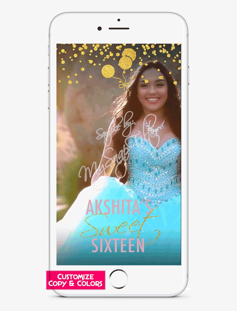 Birthday Sweet 16 Snapchat Geofilter PNG Image | Transparent PNG Free ...