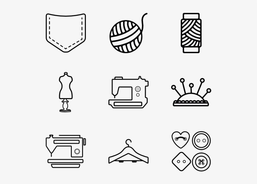 Sewing - Line Art PNG Image | Transparent PNG Free Download on SeekPNG