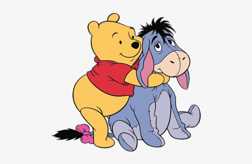 Download - Winnie The Pooh Hugging Eeyore PNG Image | Transparent PNG ...
