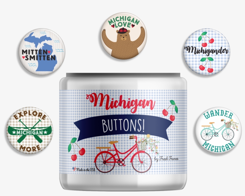 Michigan Buttons With Jar V=1503608775 - Michigan PNG Image ...