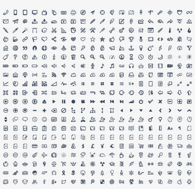 Jolly Icons 400 Hand-drawn Vector Icons - Word Search Pronouns PNG ...