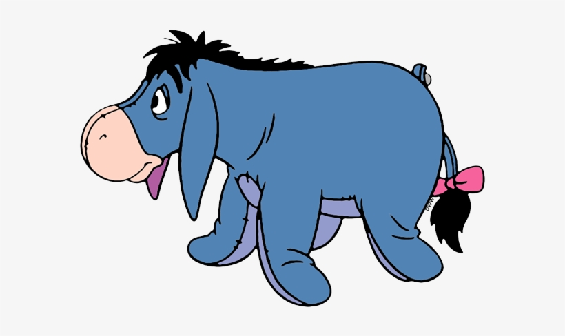 Download Eeyore Smiling, Side View Sitting Down, Smiling Looking ...