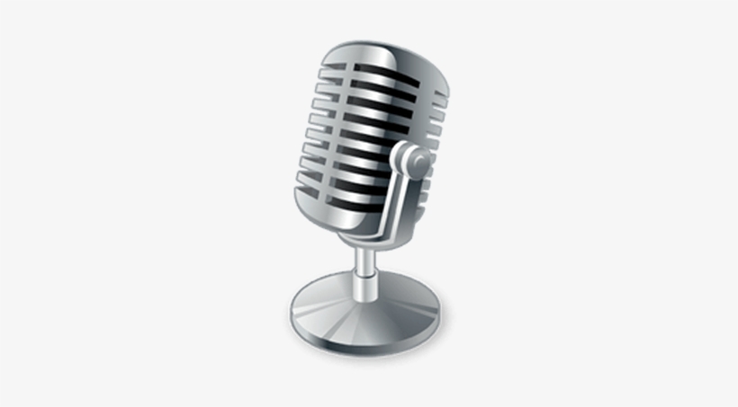 Vintage Podcast Microphone - Transparent Background Microphone Clipart ...