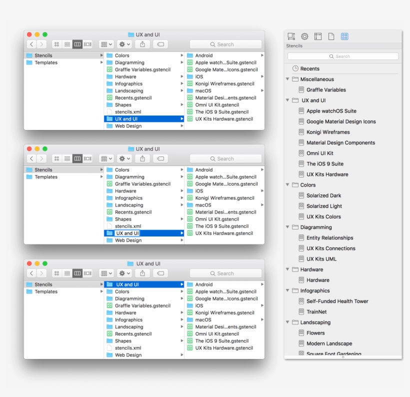 Three Finder Windows Show The Process Of Renaming The PNG Image ...