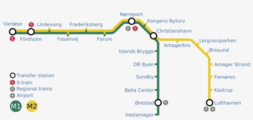 Download Copenhagen Metro Map | Transparent PNG Download | SeekPNG