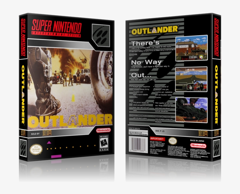 Outlander Replacement Snes Replacement Game Case Or PNG Image ...