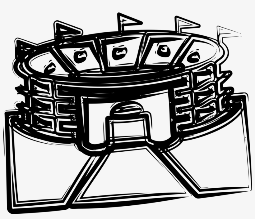 Stadium Sports Arena Black And White Logo PNG Image | Transparent PNG ...