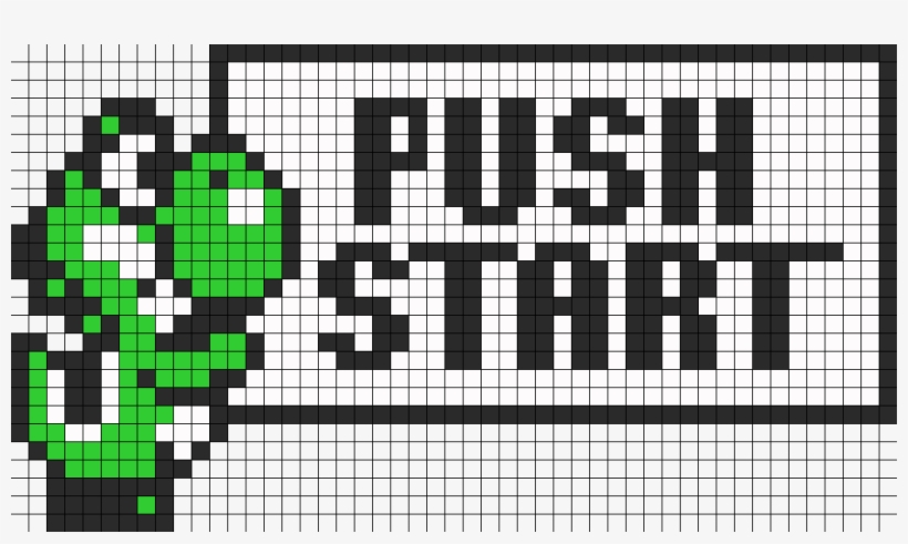 Push Start Yoshi Perler Bead Pattern / Bead Sprite PNG Image ...