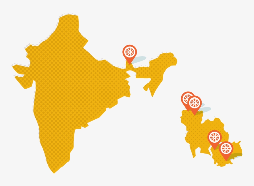 We Work In Kalimpong, India, In Phnom Penh And Battambang, - India Map ...