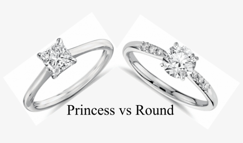 Princess Vs Round Shape Diamond Side By Side - Petite Diamond ...