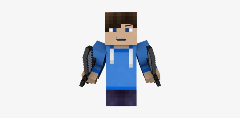 Download Man Two Swords Minecraft Png - Minecraft Man Png | Transparent ...